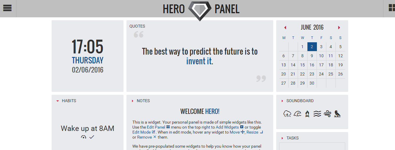 Visual Planners Hub: Hero Panel: Dashboard for Super Humans