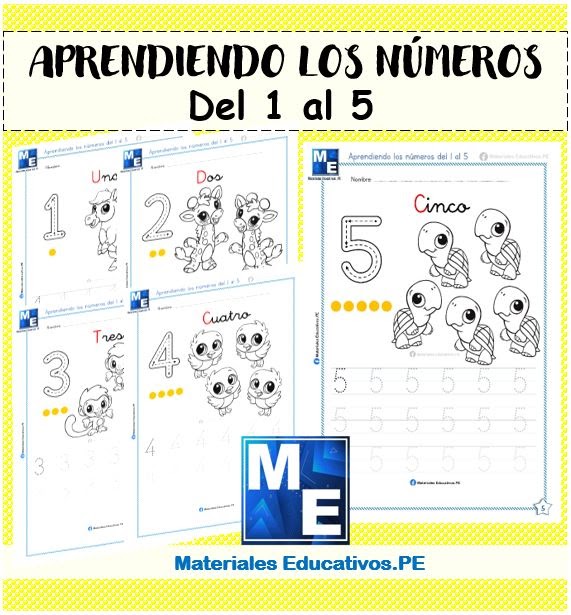 Materiales Educativos. PE: Los Números del 1 al 5