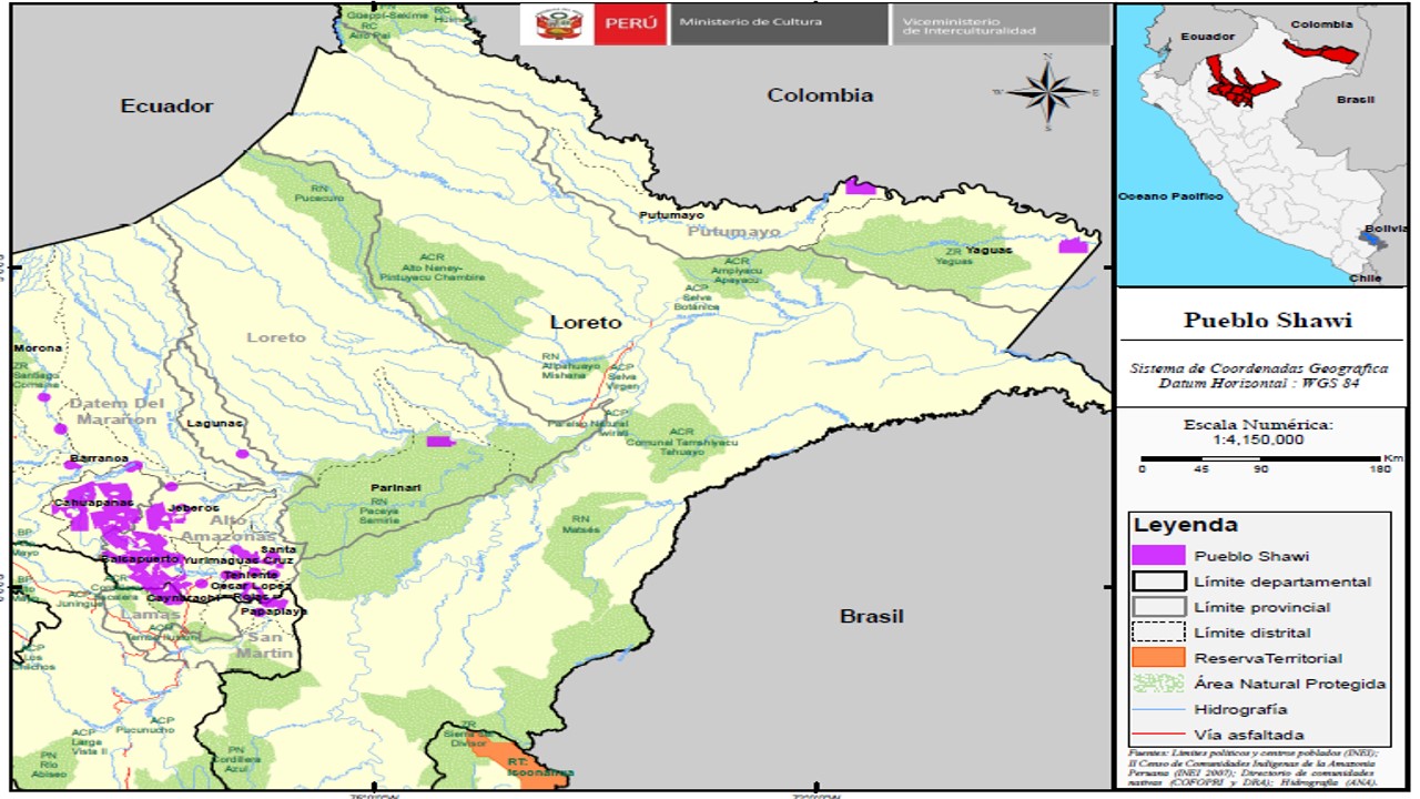 Conozcamos la cultura shawi: UBICACIÓN GEOGRÁFICA