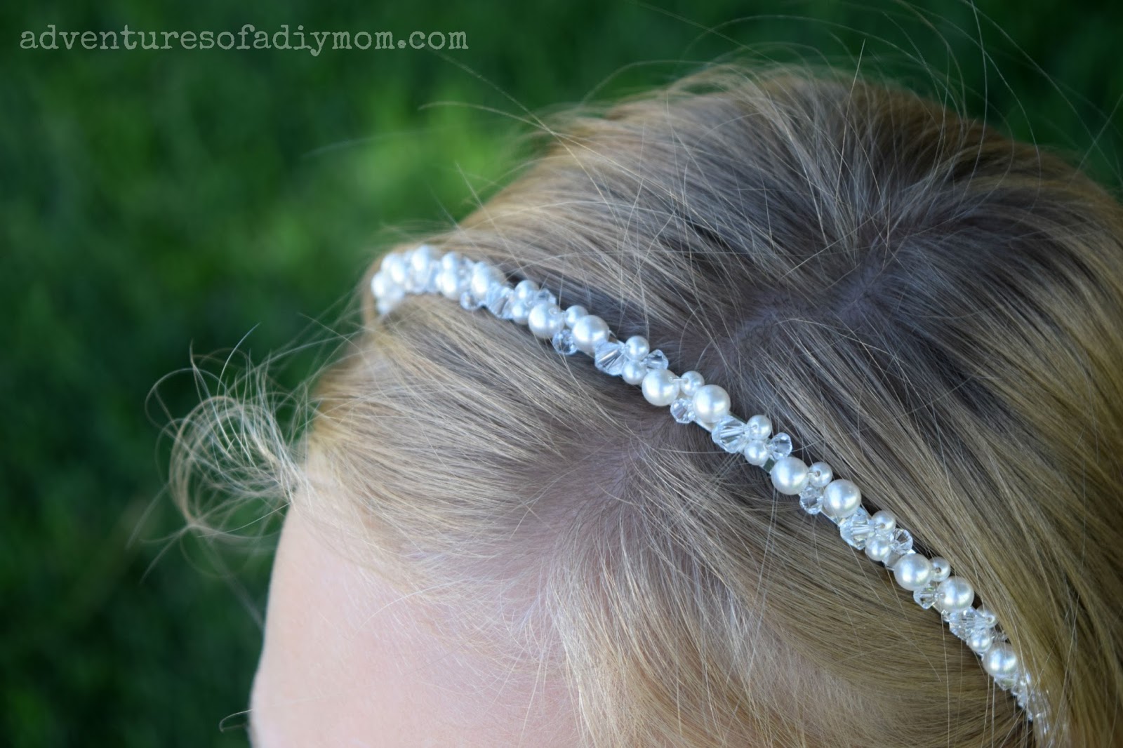 How To Make A Pearl And Crystal Headband Adventures Of A Diy Mom