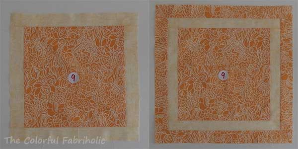 The Colorful Fabriholic: Framed Nine Patch Tutorial Part 1