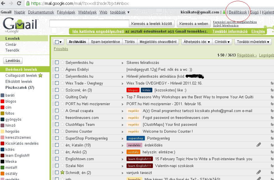 KicsiKató: netes okosságok, 5. rész: gmail használata és kihasználása:)