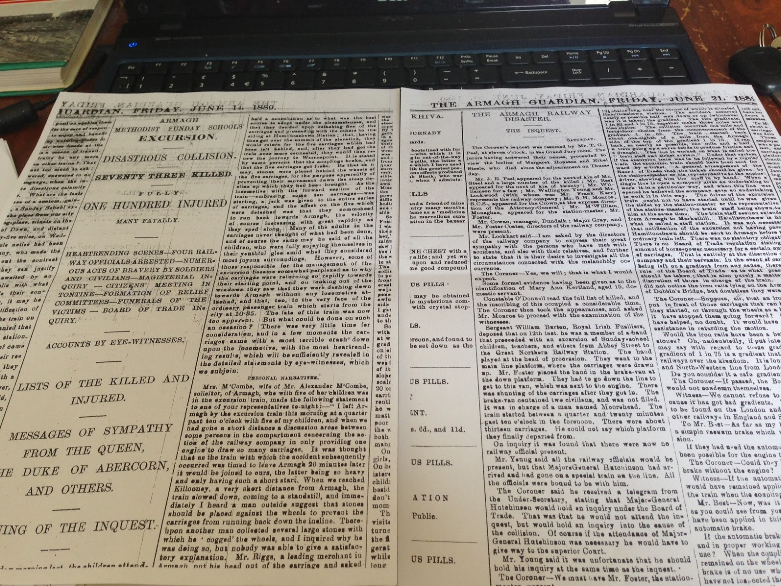 Armagh Railway Disaster 12/06/1889