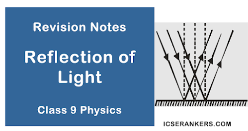 Revision Notes for Reflection of Light Class 9 Physics ICSE