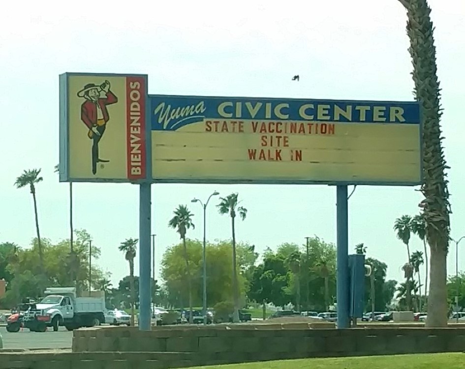 Walkabout With Wheels Blog: Getting Covid Shots @ the Yuma Civic Center ...