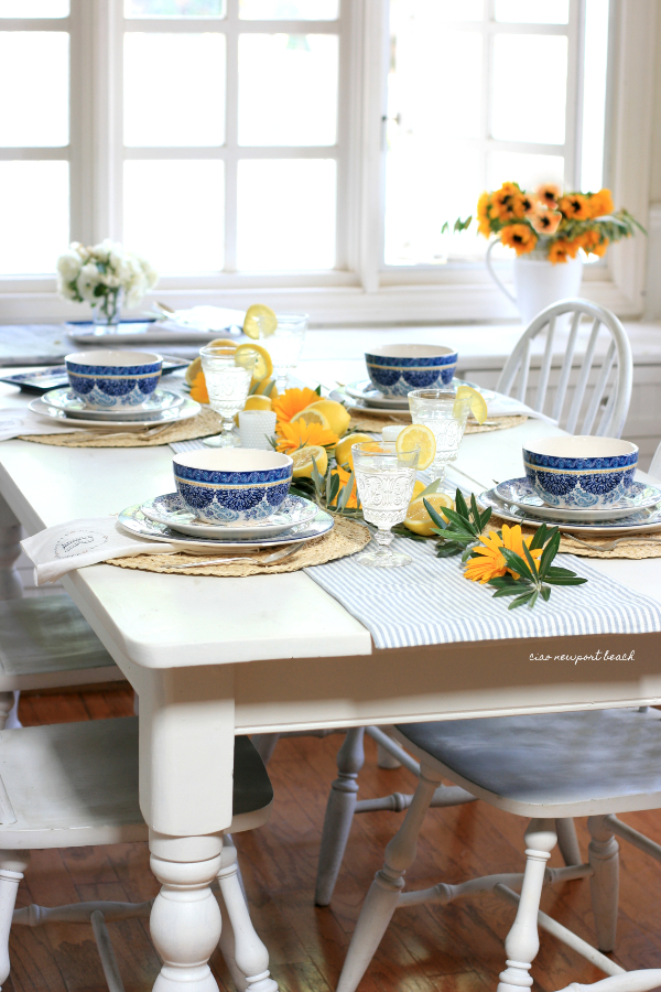 ciao! newport beach: setting an Italian style table