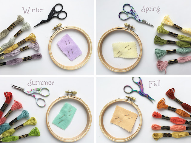 little dear tracks: Learn embroidery with these cute little mini samplers!