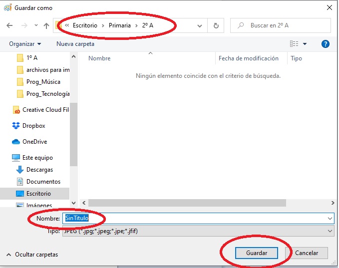 Tecnología: 2º Ed. Primaria: Guardando nuestro dibujo de Paint