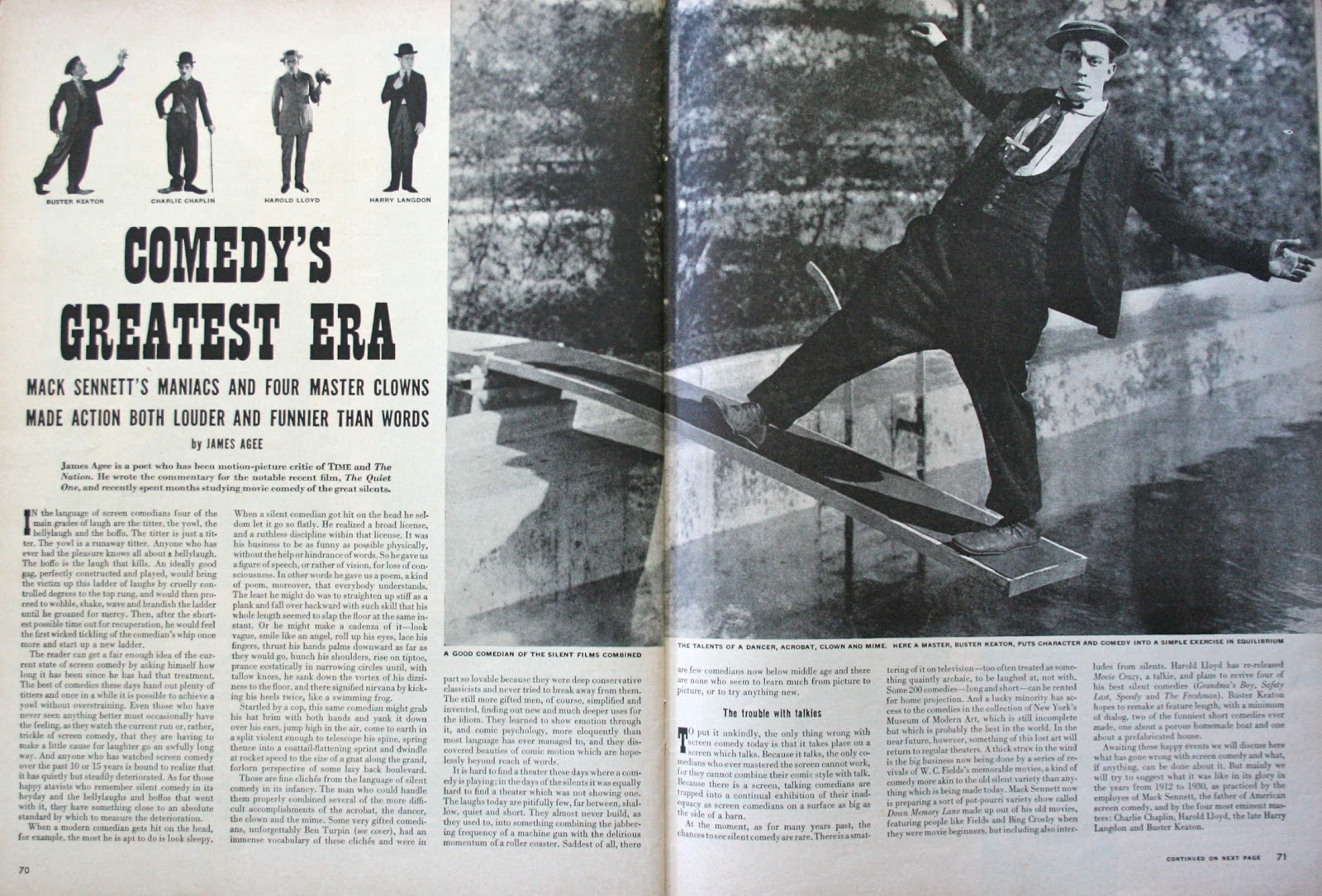 Time with Charlie Chaplin: Life Magazine, James Agee and Charlie