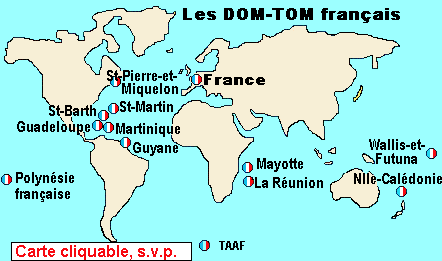 Cahier de texte Sixième: Géo: Les DOM-TOM