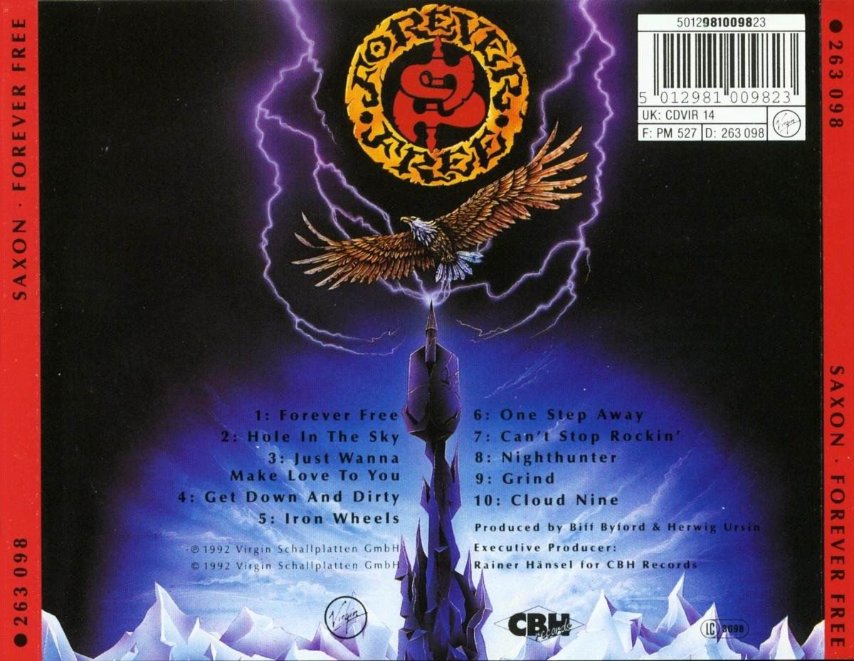 Classic Rock Covers Database: Saxon - Forever Free (1992)