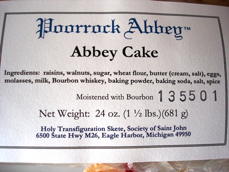 Mondo Fruitcake: Review: Holy Transfiguration Skete Poorrock Abbey Cakes