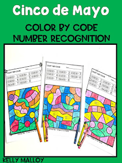 An Apple For The Teacher: Cinco De Mayo Subitizing Color By Number ...