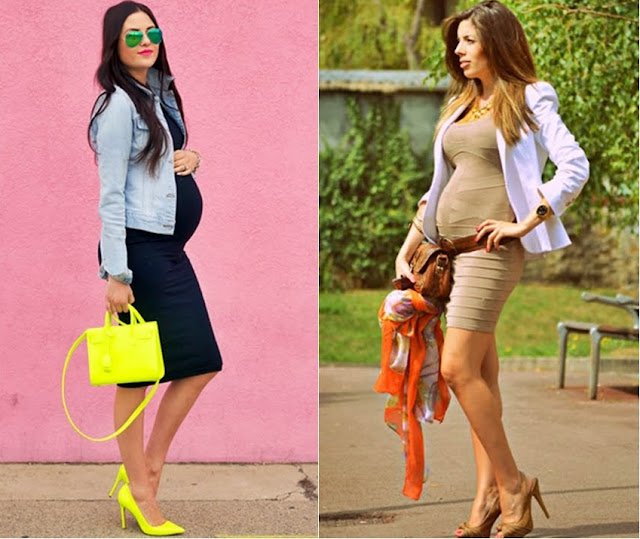 OUTFITS CON VESTIDOS DE MODA PARA EMBARAZADAS : Maquillaje, Belleza y ...