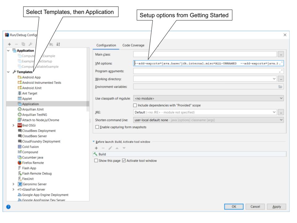 Java: IntelliJ Idea Edit Configurations