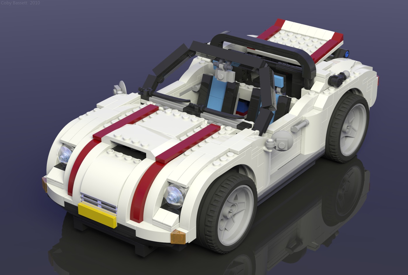 Ray-Traced Lego Mania: 4993 - Cool Convertible
