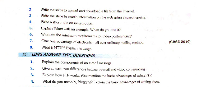 Q & A Chapter 2 | Internet Services | Class 10 CBSE | Computer Application