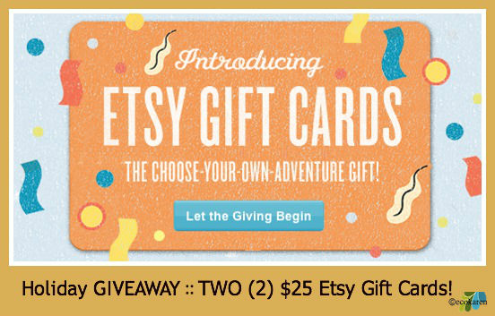 Etsy Gift Card Giveaway on EcoKaren! are ya' feelin' lucky ...