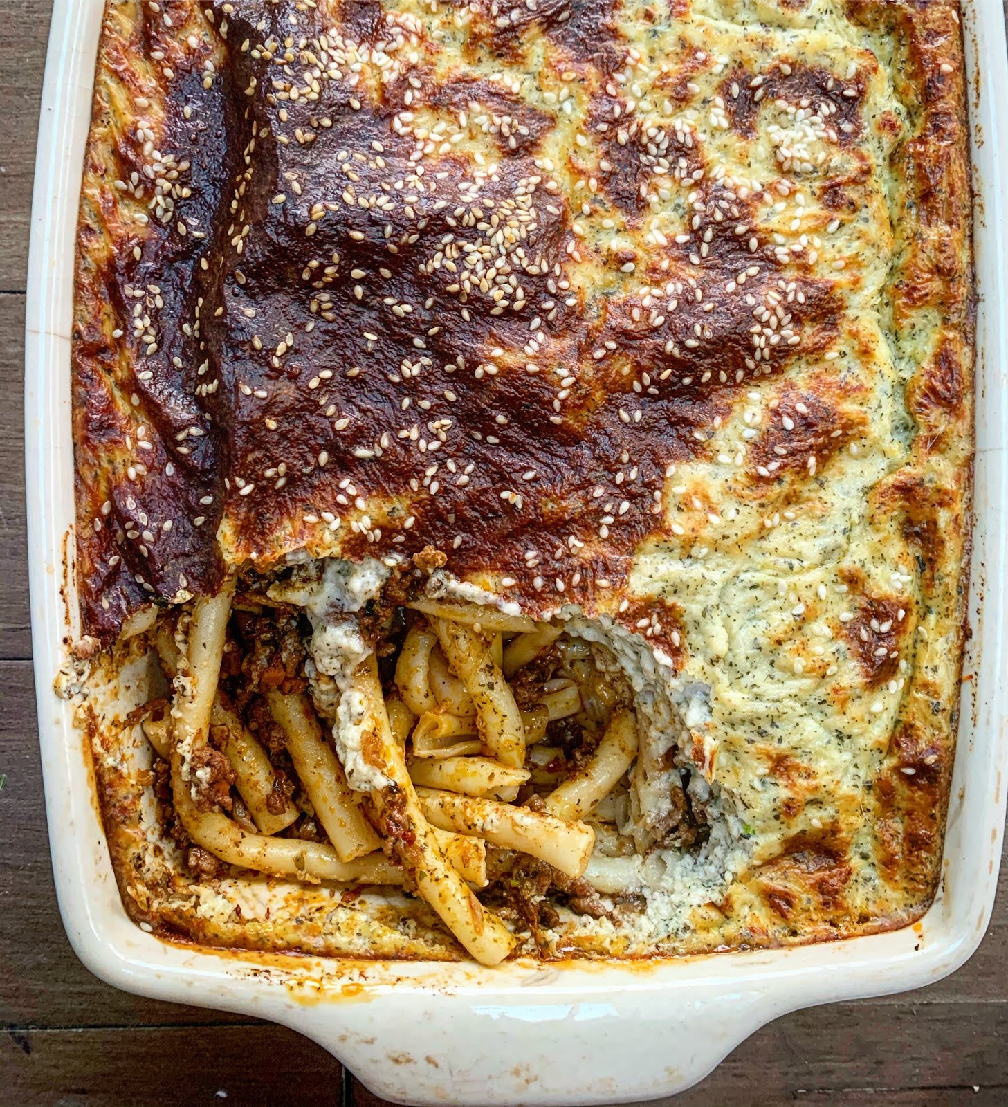 Domatesli Kıymalı Fırın Makarnası (Tomatoey Beef Mince Cypriot Pasta Bake)