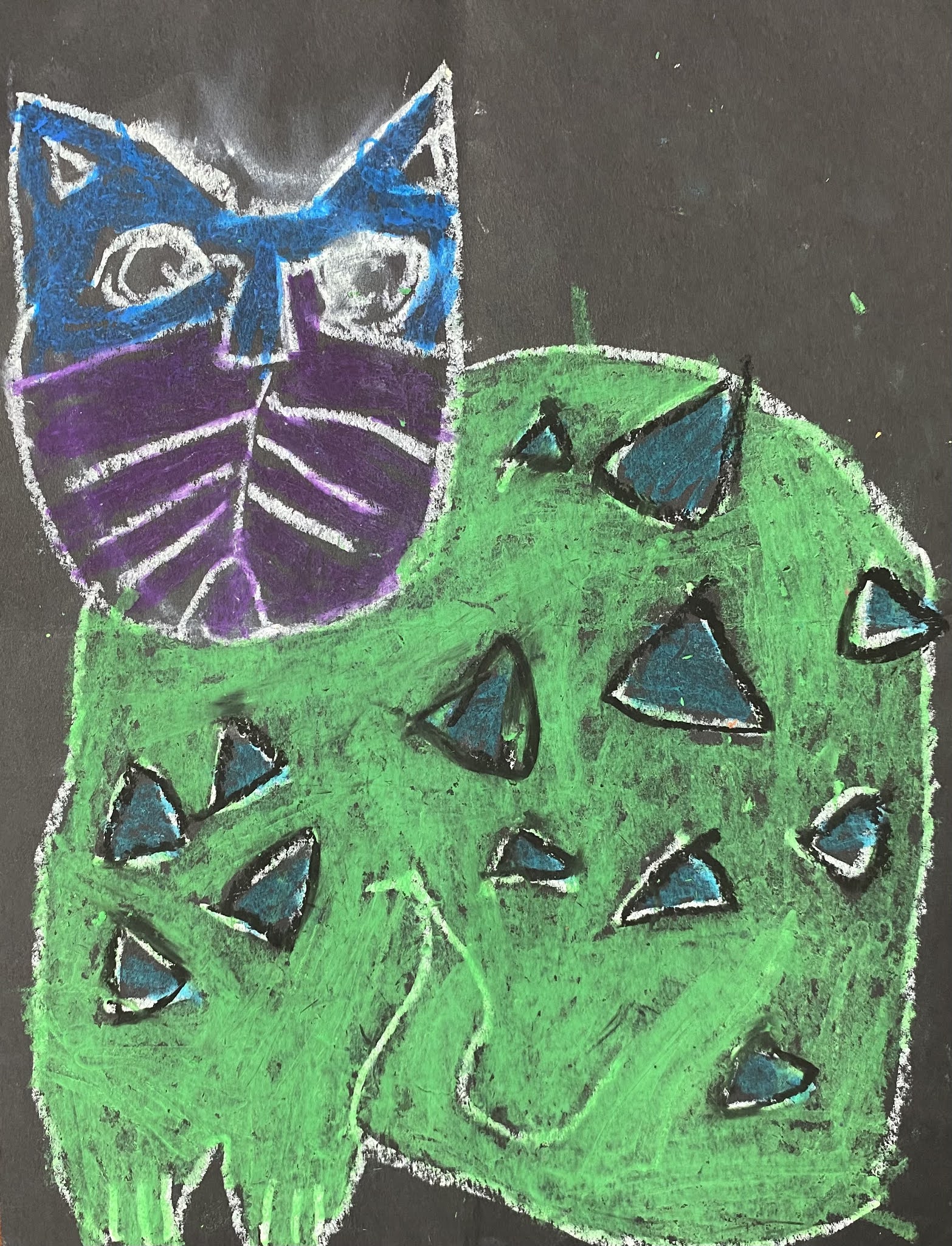 Mrs. Harris' art room: Laurel Burch cats kindergarten art lesson
