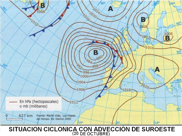 GEOGRAFÍA DE ESPAÑA 2020-2021: Mapas meteorológicos para analizar en clase
