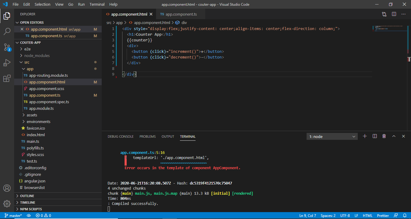 Angular: Counter Project Angular: Counter Project