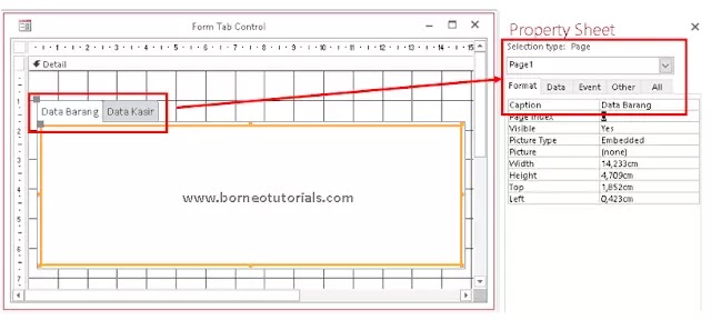 Cara Menambahkan Tombol Tab Control dan Text Box di Form Access ...