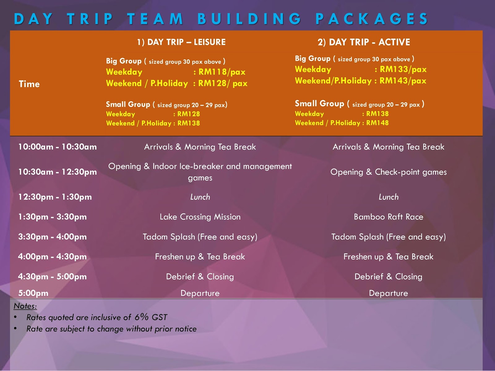 Tadom Hill Resorts: Team Building Package