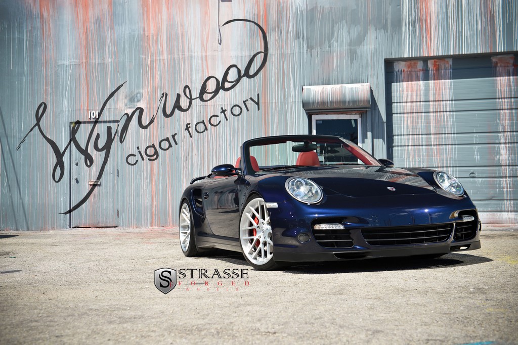 Strasse Forged Wheels: Midnight Blue Metallic Porsche 997 Turbo on Deep ...