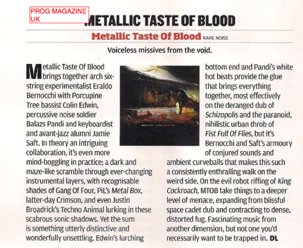Metallic Taste Of Blood Reviews (Part 2) | RareNoiseRecords