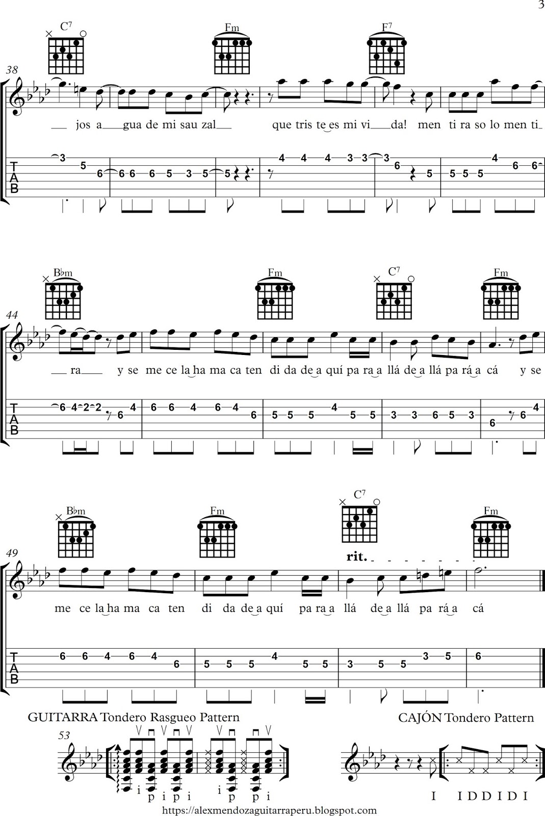 ALEX MENDOZA ( Amen ) Partituras, Letras, Tab, Acordes para Guitarra: julio 2020