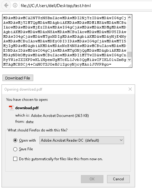 Ramsis Code How To Convert Base64 Code To File And Download It