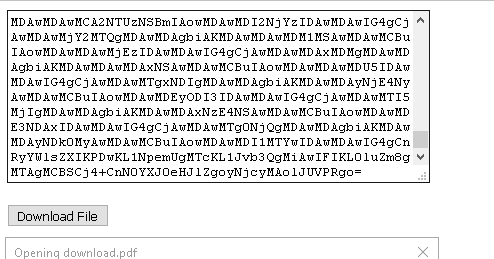 RAMSIS-CODE: How to convert Base64 code to file, and download it.
