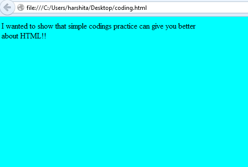 Harshita's Blog: Simple HTML Coding
