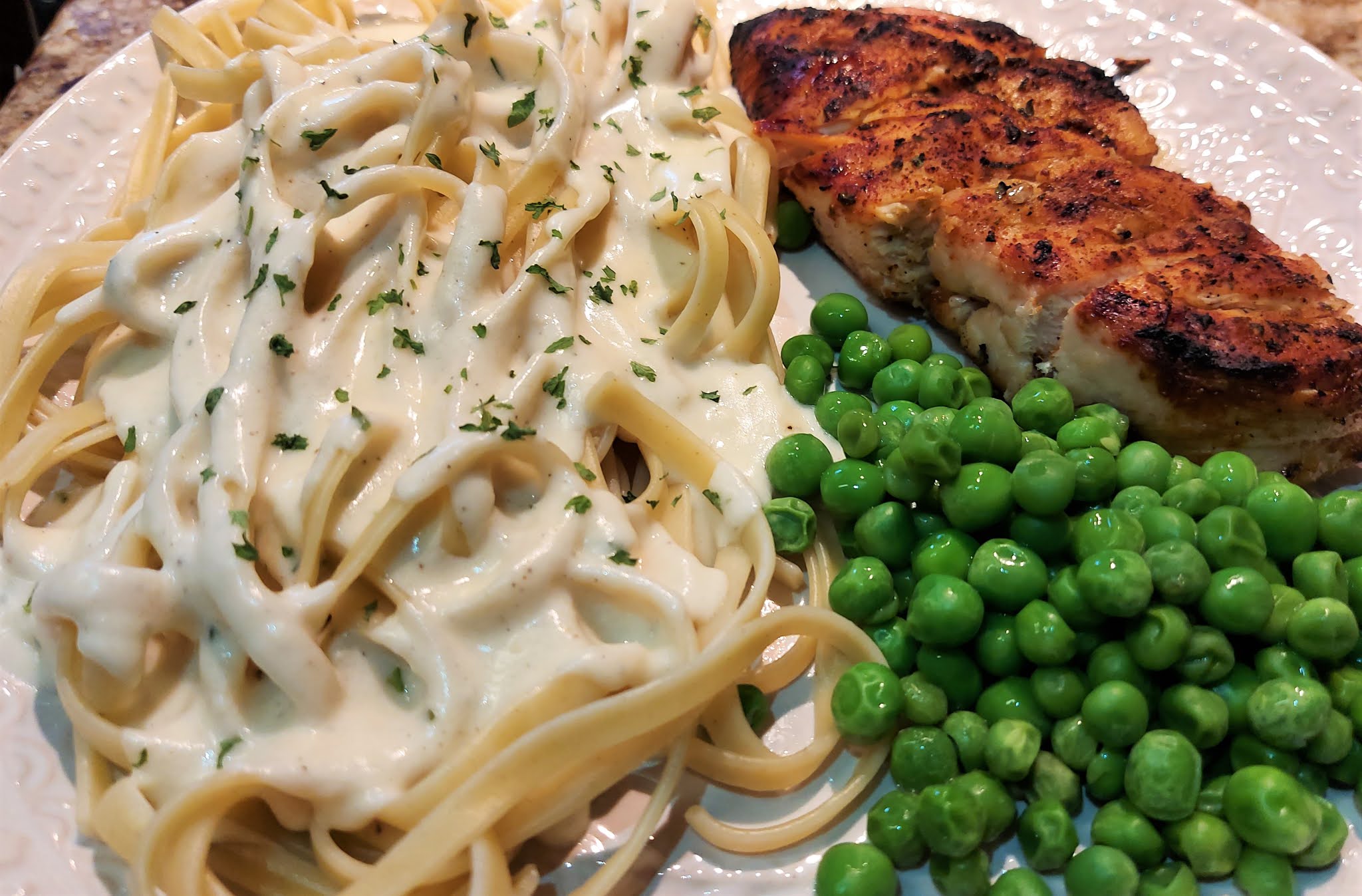 Fettuccine Alfredo with Grilled Chicken