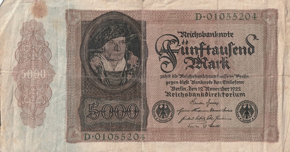 My banknotes collection: 5000 Mark 1922