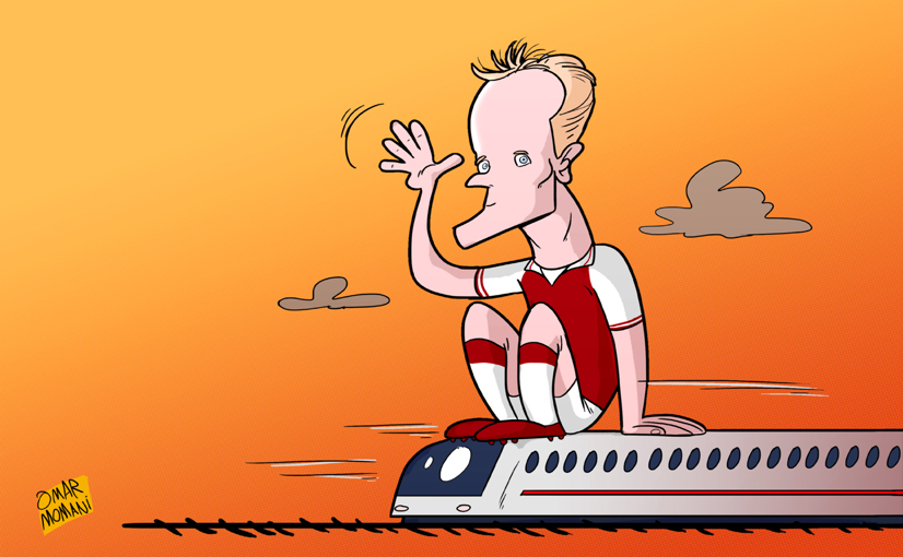 Omar Momani cartoons: Dennis Bergkamp
