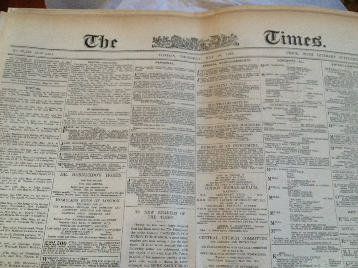 Olive Tree Genealogy Blog: Original Historic Newspapers Make Great Gifts!