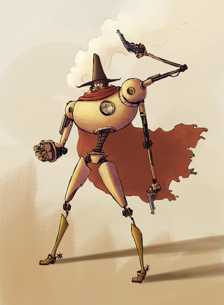Amanda Sketches: Pinocchio Steampunk Western