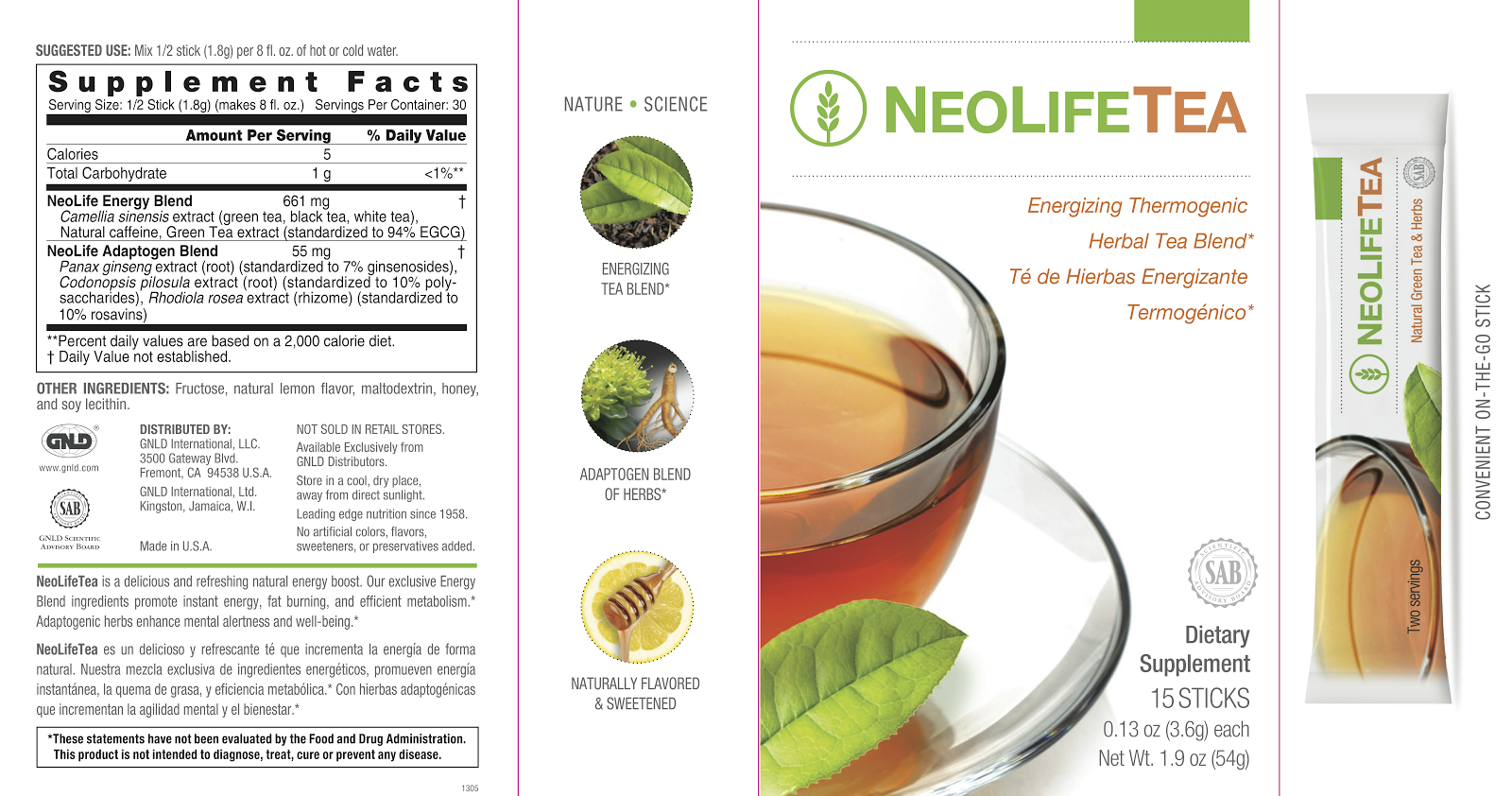 Catálogo de Producto GNLD: NEOLIFE TEA
