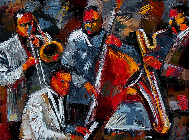 Debra Hurd Original Paintings AND Jazz Art: Abstract Jazz Painting ...