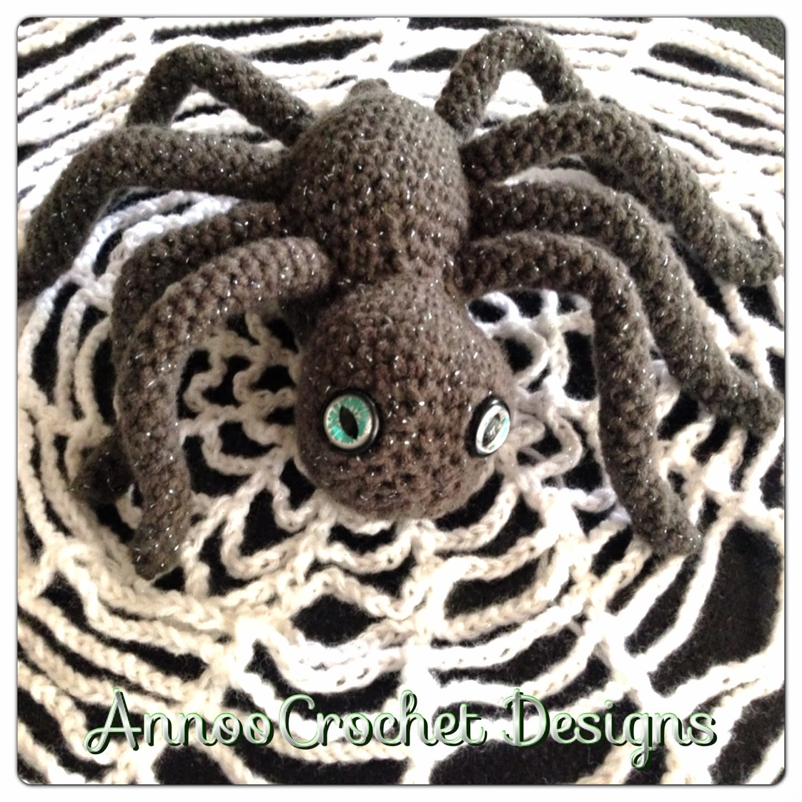 Annoo's Crochet World: Friendly Spider and her Web Free Pattern