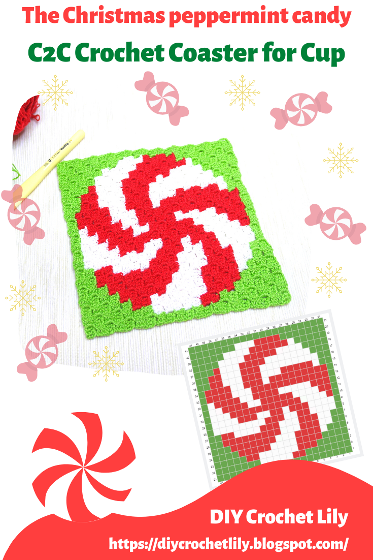 DIY Crochet Lily: [C2C Crochet] The Christmas Peppermint candy pattern ...
