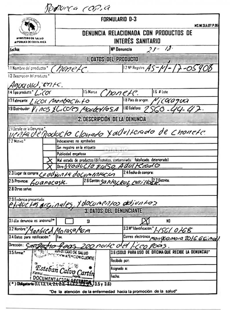 Distribuidor de Guaro Chonete denuncia clonación de su producto