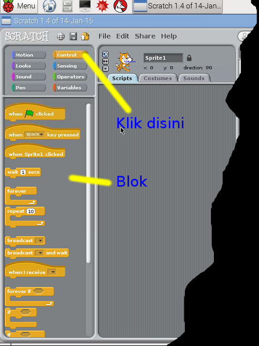 Kepython : RPi menggunakan Scratch