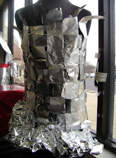 Aluminum Foil Fashions Window Display