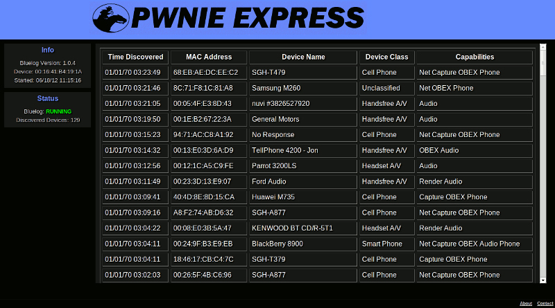 Bluelog - A Highly Configurable Linux Bluetooth Scanner