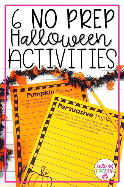 Tails of Teaching: 6 No Prep Halloween Activities