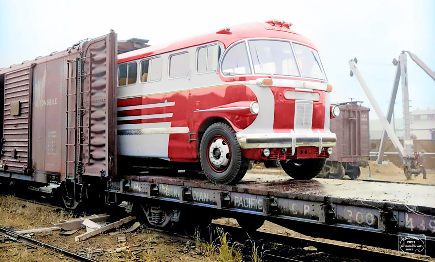 Just A Car Guy: 1946 - Canadian Car & Foundry IC-41 being unloaded from ...