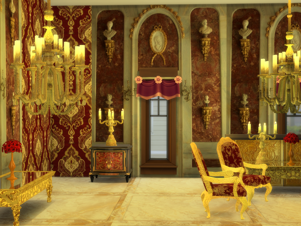 Anna Quinn Stories: Wall Panels with Sculptures For SIMS 4